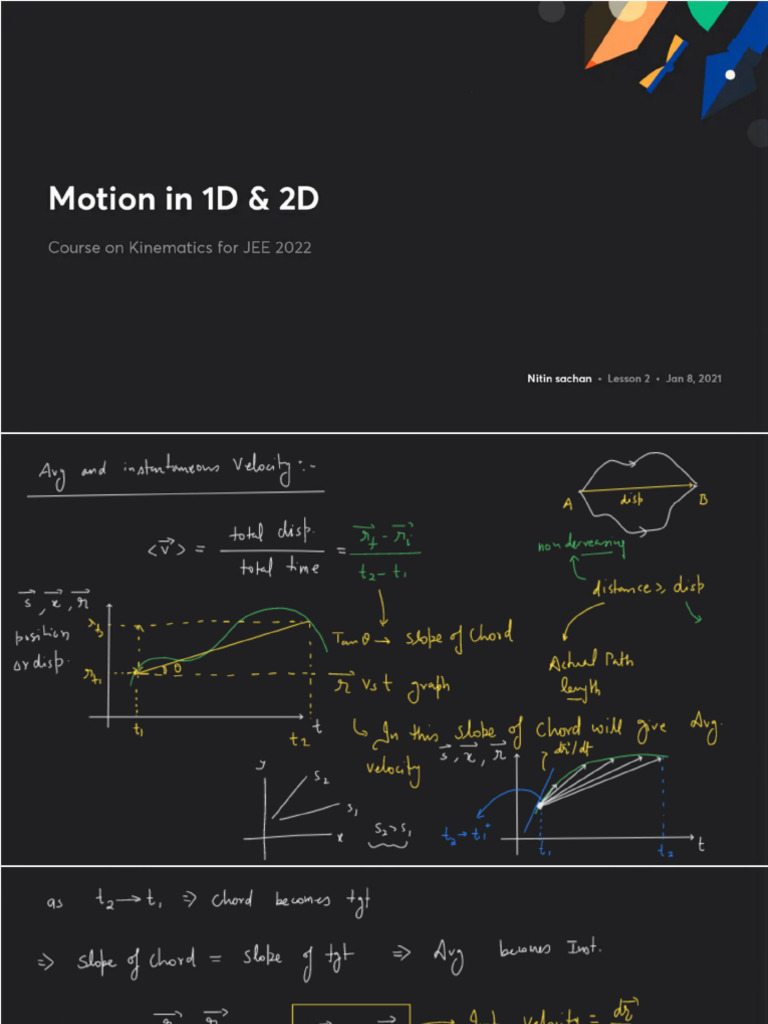 Motion in 1D 2D With Anno | PDF