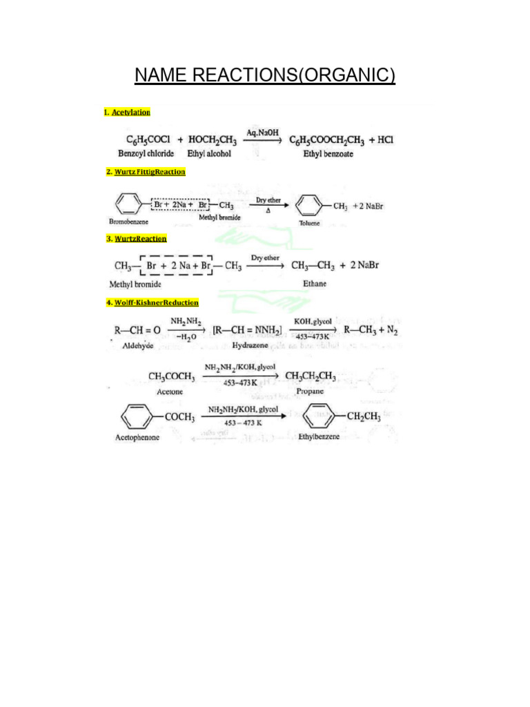 All organic name reactions (2) | PDF