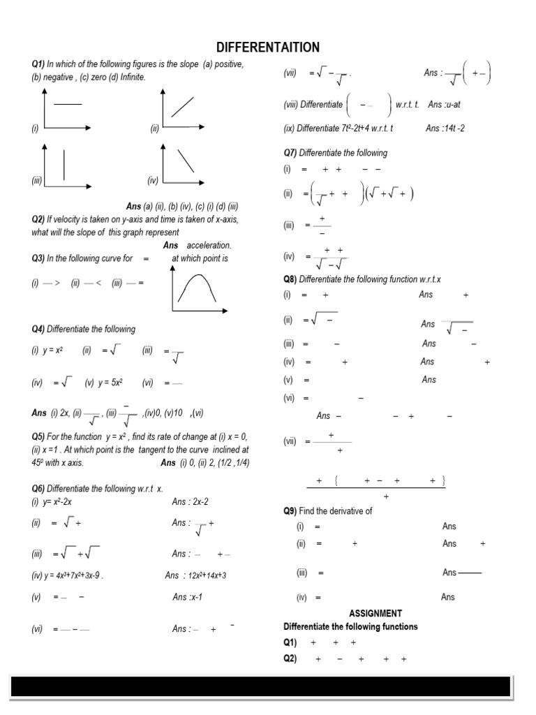 Differentiation | PDF | Electric Field | Classical Mechanics
