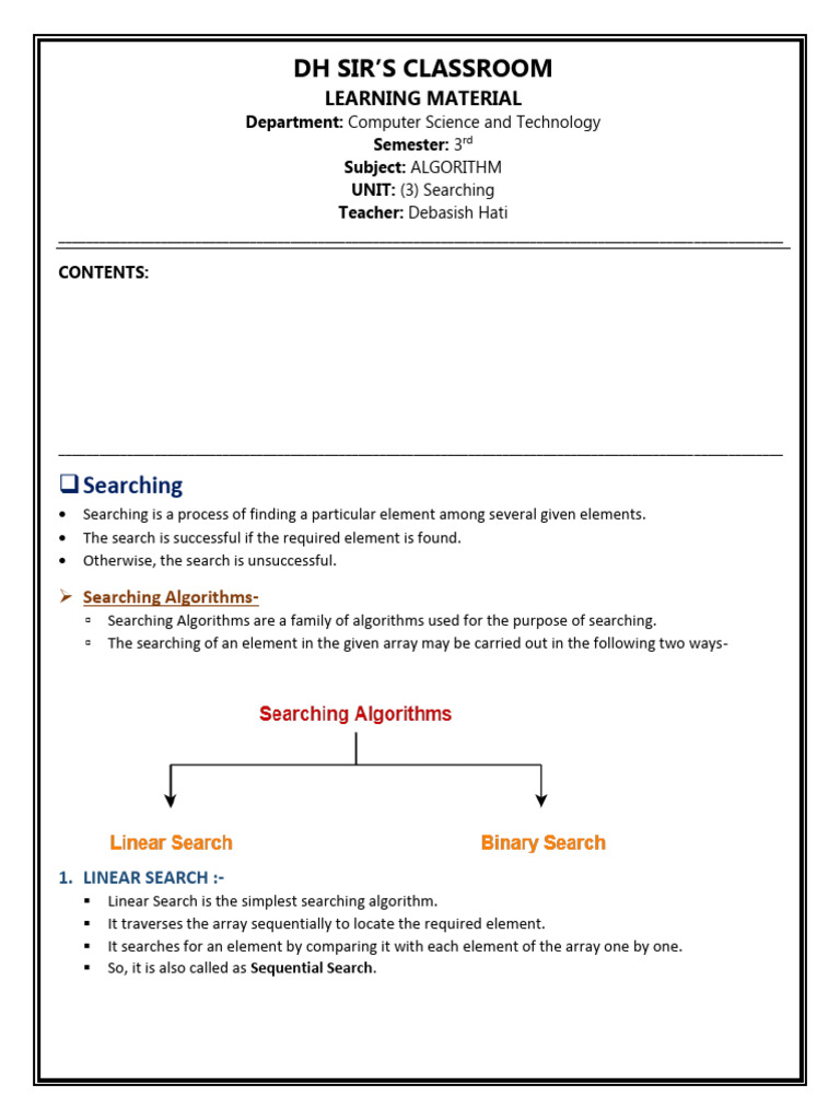 LEARNING MATERIALS-Algorithm-UNIT 3 Modified On 28.08.2024 | PDF | Theoretical Computer Science ...