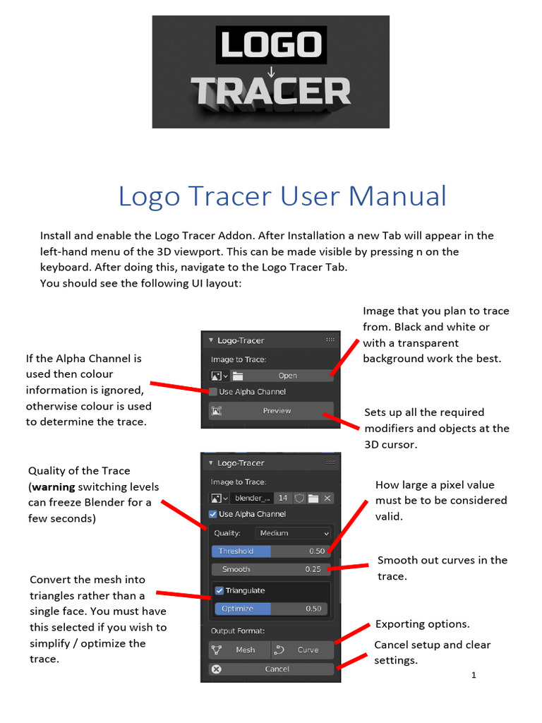 Logo Tracer Manual | PDF