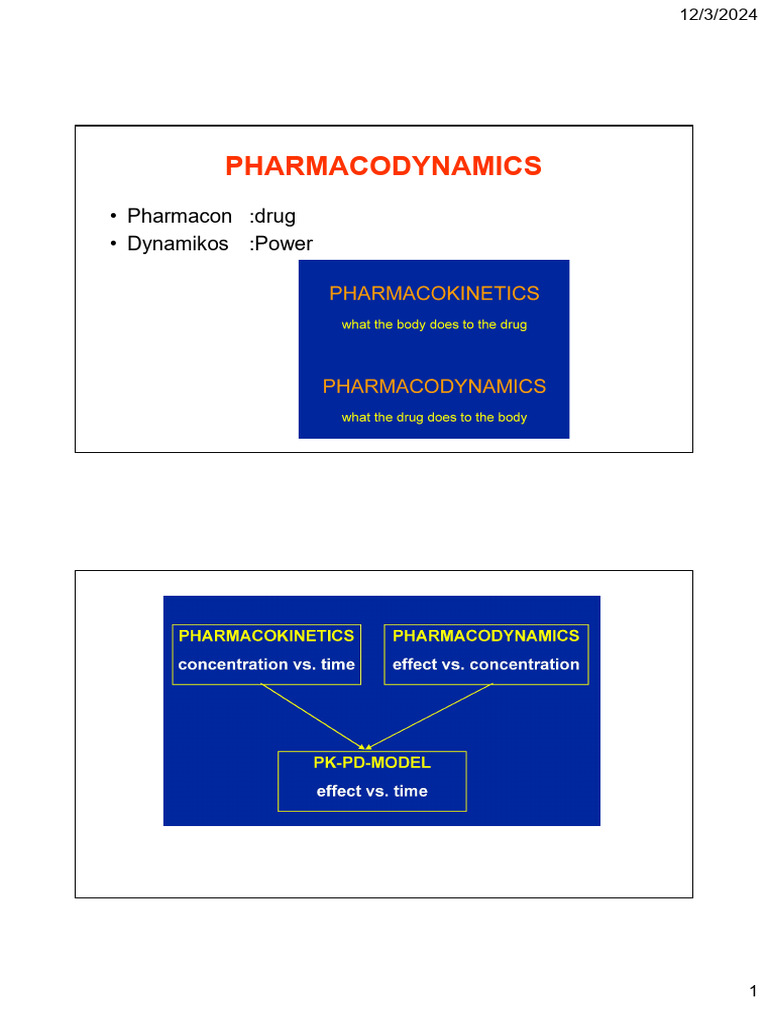Chapter 6 Pharmacodynamic Models 2024 | PDF | Pharmacology ...