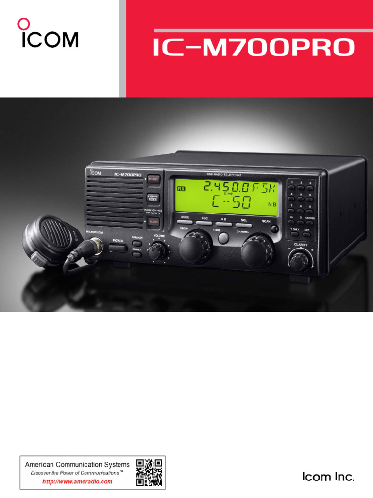 Brochure Icom Ic M700pro | PDF | Radio | Telecommunications