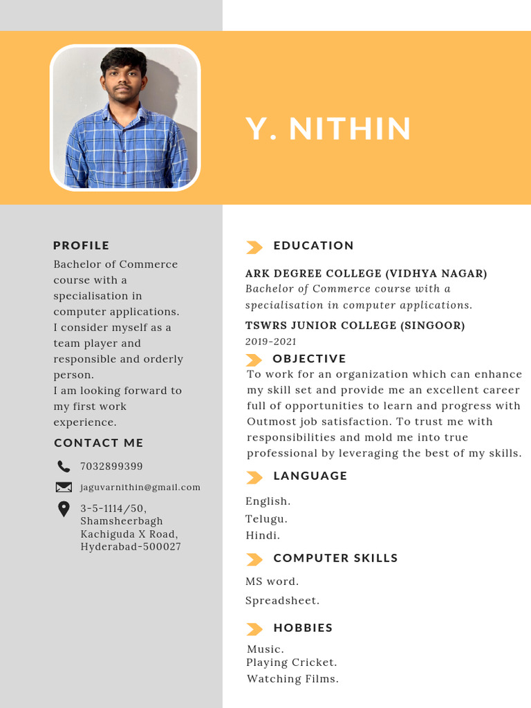 White Simple Student CV Resume | PDF