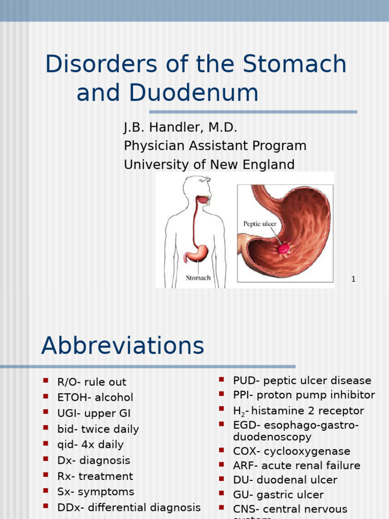 GIDisorders of Stomach and Duodenum | PDF | Diseases And Disorders | Clinical Medicine
