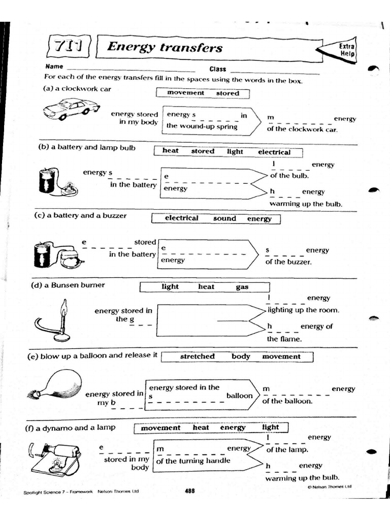 Energy Worksheets2 | PDF