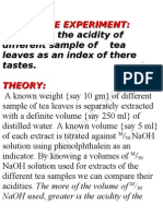Acidity Analysis of Tea Leaves | PDF