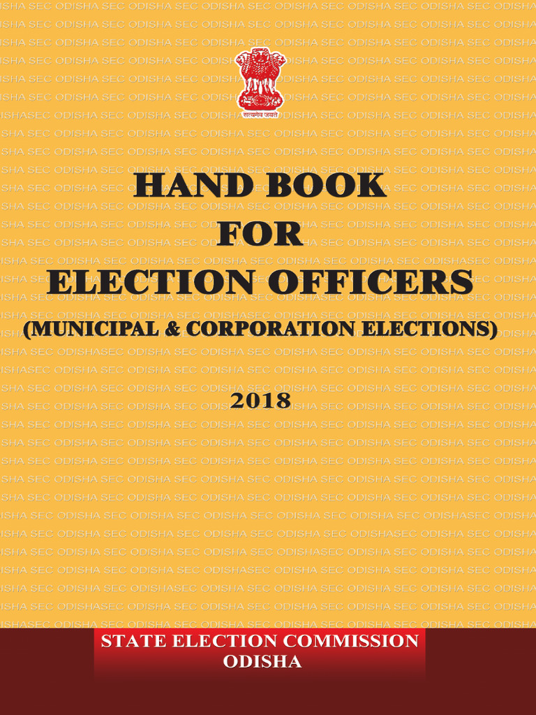 A Handbook for Election Officer Final | PDF | Electronic Voting | Elections