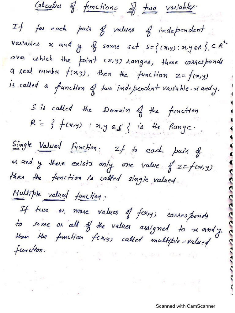 Calculus of Two Variables L1 | PDF