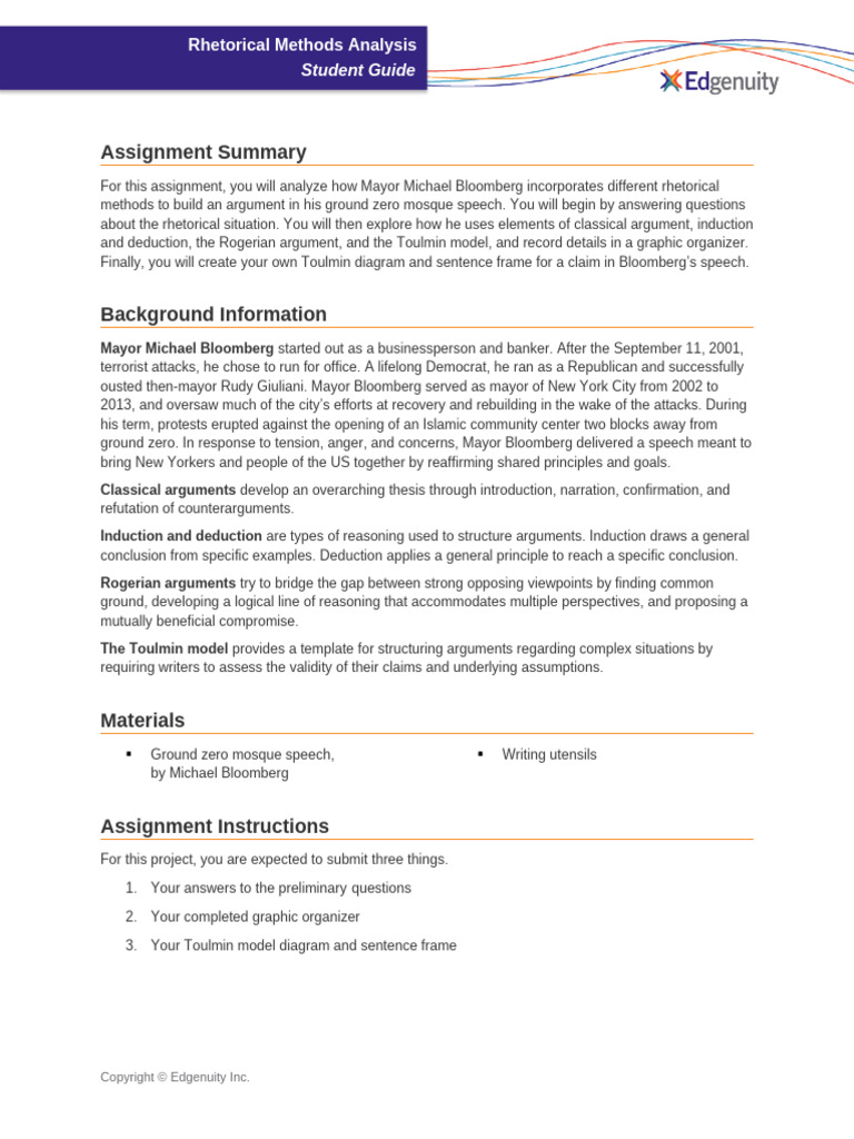 Rhetorial Methods Analysis | PDF | Argument | Inductive Reasoning