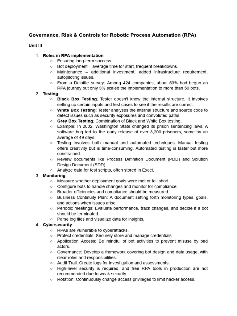 RPA - Unit 3,4,5 | PDF | Computer Security | Security