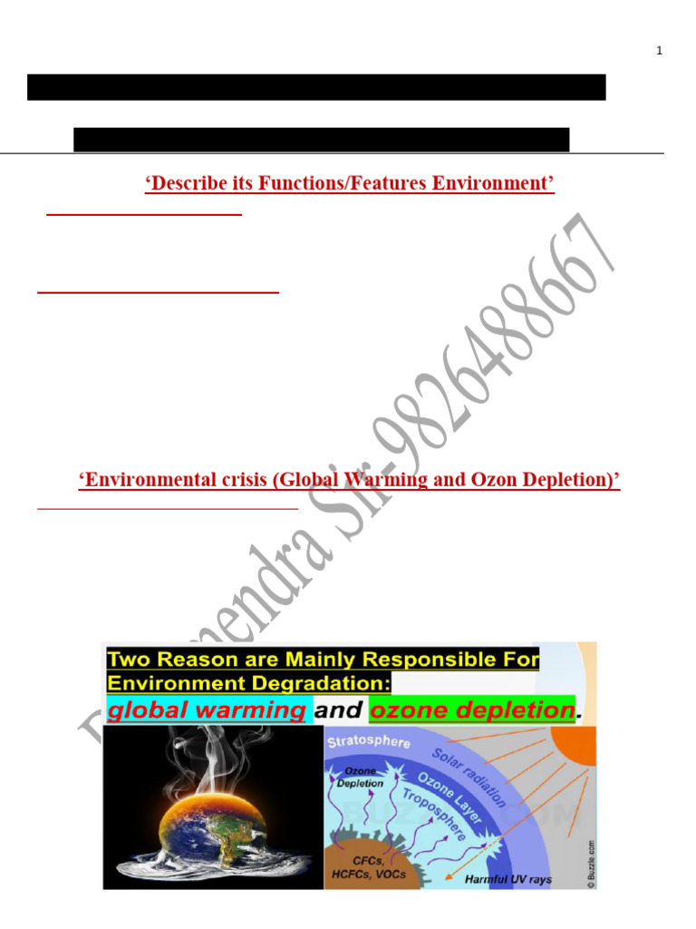 IED Chapter 7 - Environment Ryt 2024 | PDF | Ozone Depletion | Climate Change