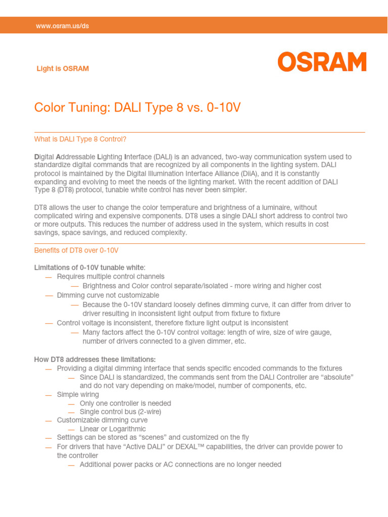 Color Tuning - 0-10V Vs DT8 | PDF | Computing | Electronics