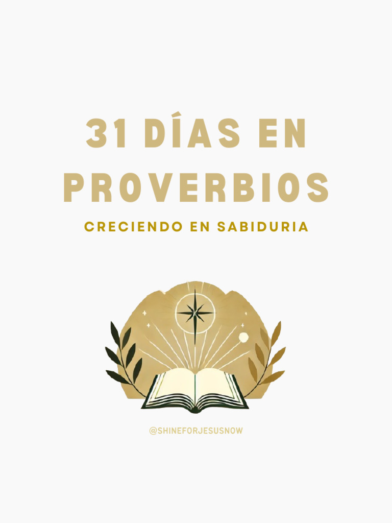 31 Días de Sabiduría en Proverbios | PDF | Libro de proverbios | Sabiduría