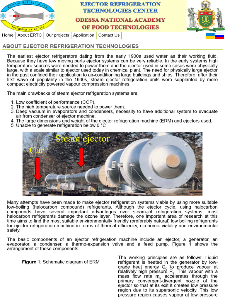 Ejector Refrigeration Technologies Center | PDF | Refrigeration | Nozzle