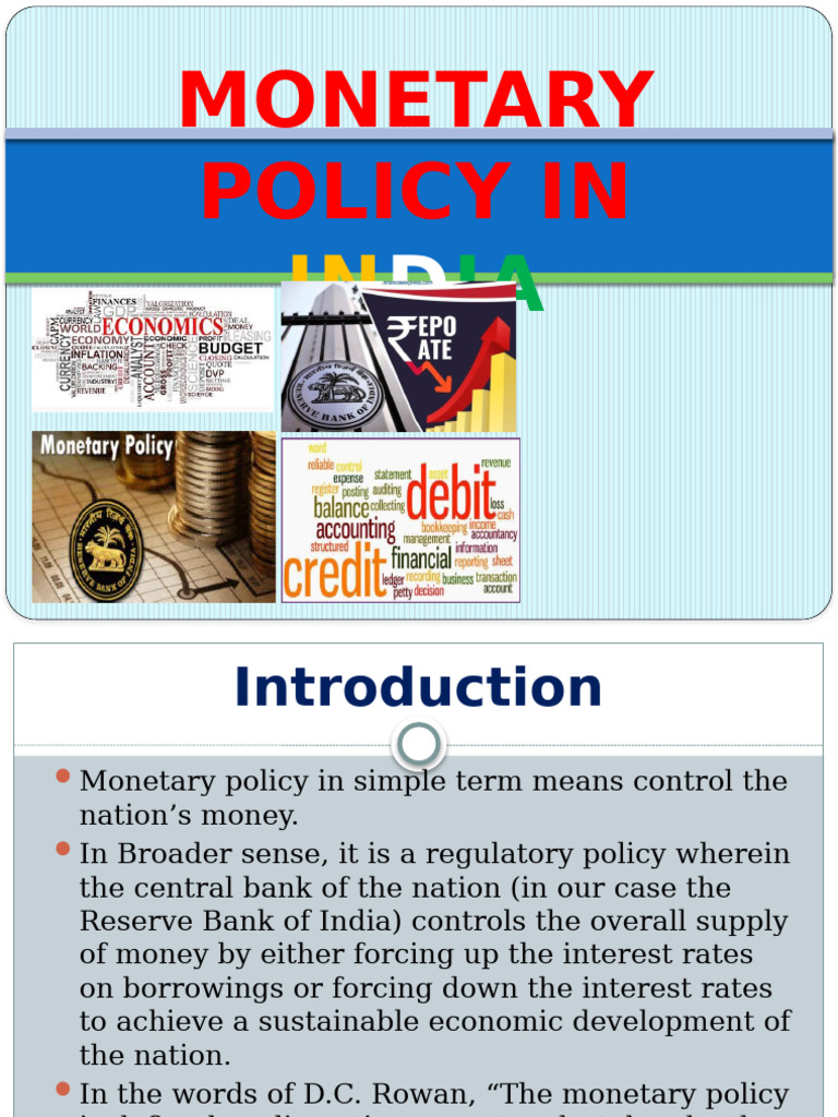 Monetary Policy | PDF | Monetary Policy | Reserve Bank Of India