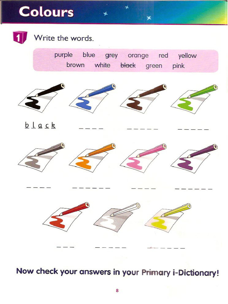 02 - Primary-Dictionary-1-Workbook - Topic Colors | PDF