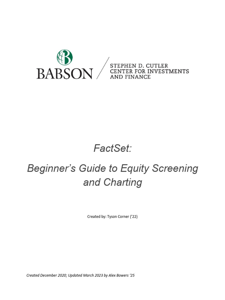Equity Screening and Charting | PDF | Stocks | Option (Finance)
