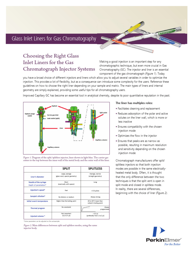 TCH Choosing The Right Glass Inlet For The Gas Chromatograph | PDF ...