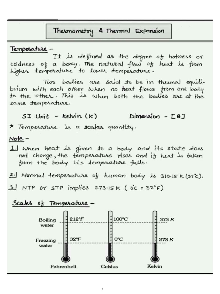 Thermometry and Thermal Expansion | PDF