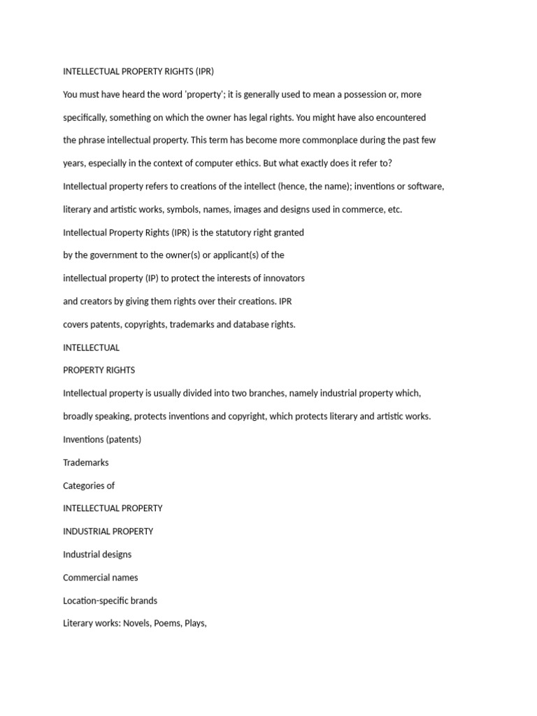 Ipr Seminar Pdf Intellectual Property Plagiarism