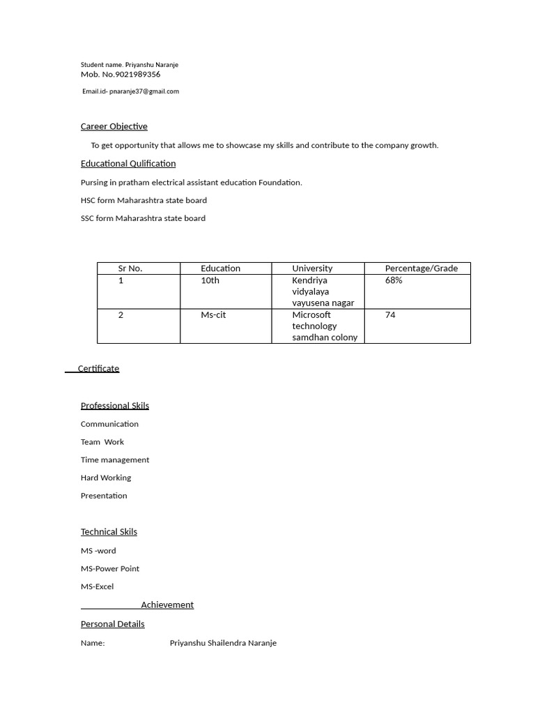 Anshu Resume Org | PDF