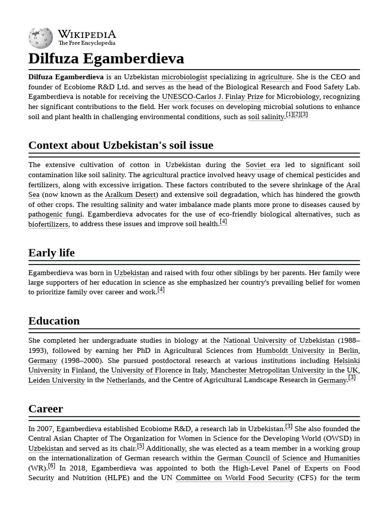 Dilfuza_Egamberdieva | PDF | Agriculture