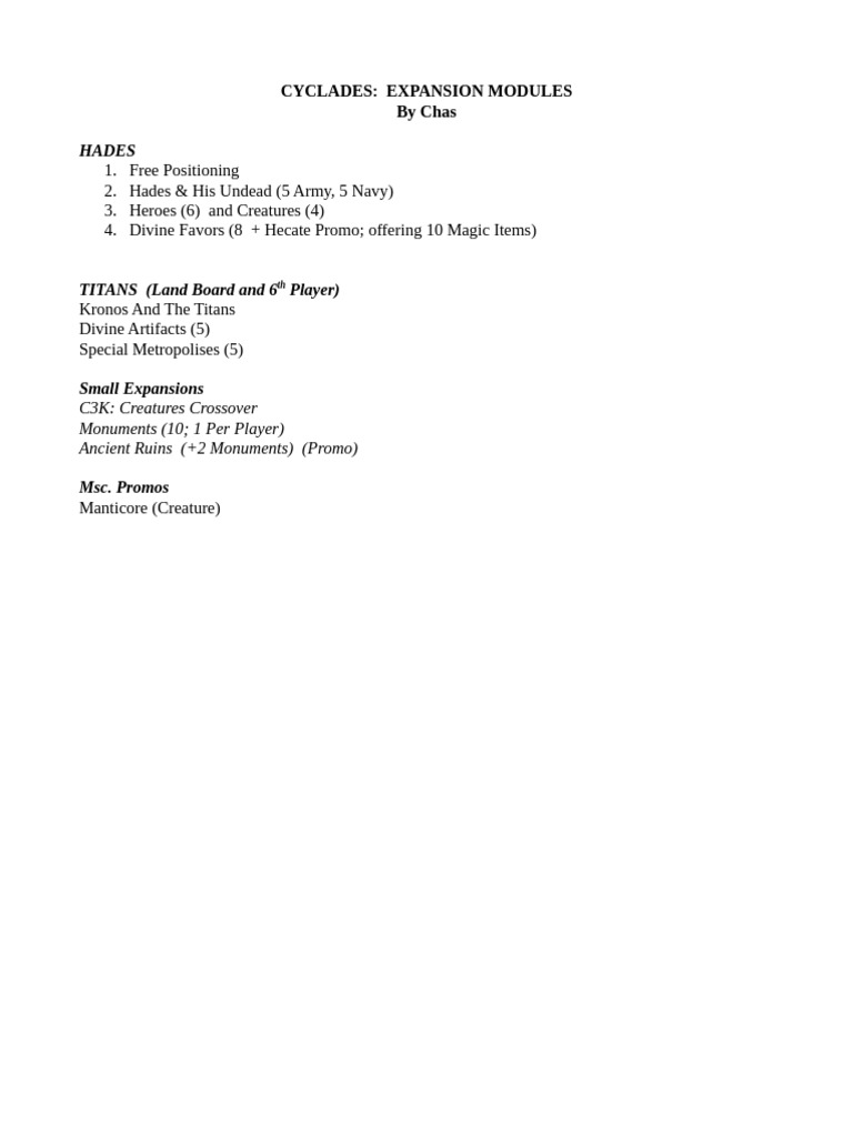 Cyclades Expansion Modules | PDF