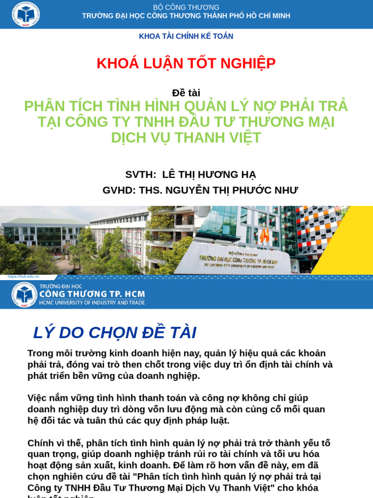 Hướng Dẫn Soạn Slide KLTN - KT | PDF