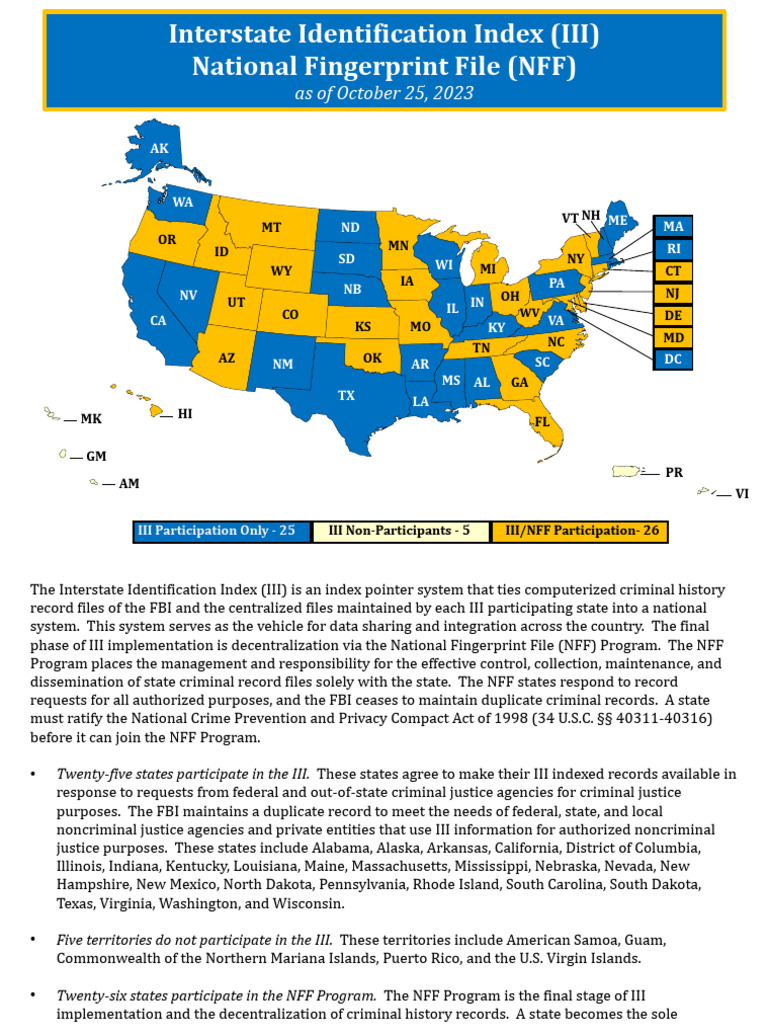 III NFF Map 103123 | PDF | U.S. State | The United States