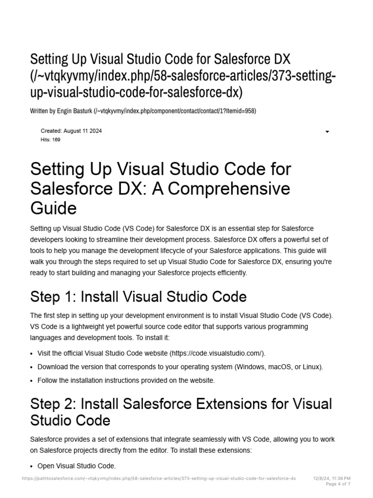 Path To Salesforce - Setting Up Visual Studio Code For Salesforce DX ...