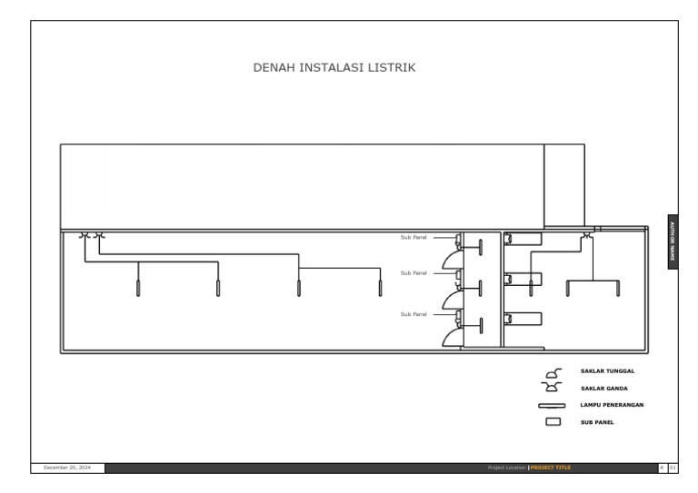 Denah Instalasi Litrik R Belah Galon 001 | PDF