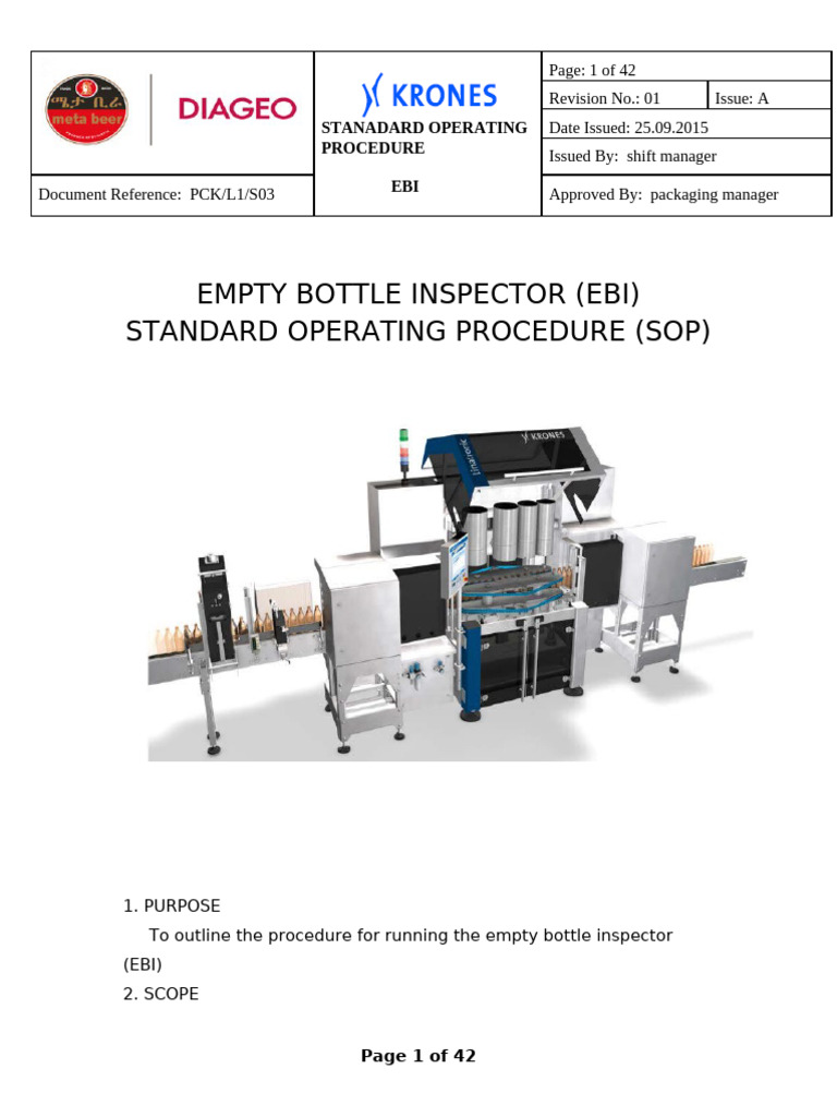 SOP FOR EBI 1 | PDF | Switch | Equipment