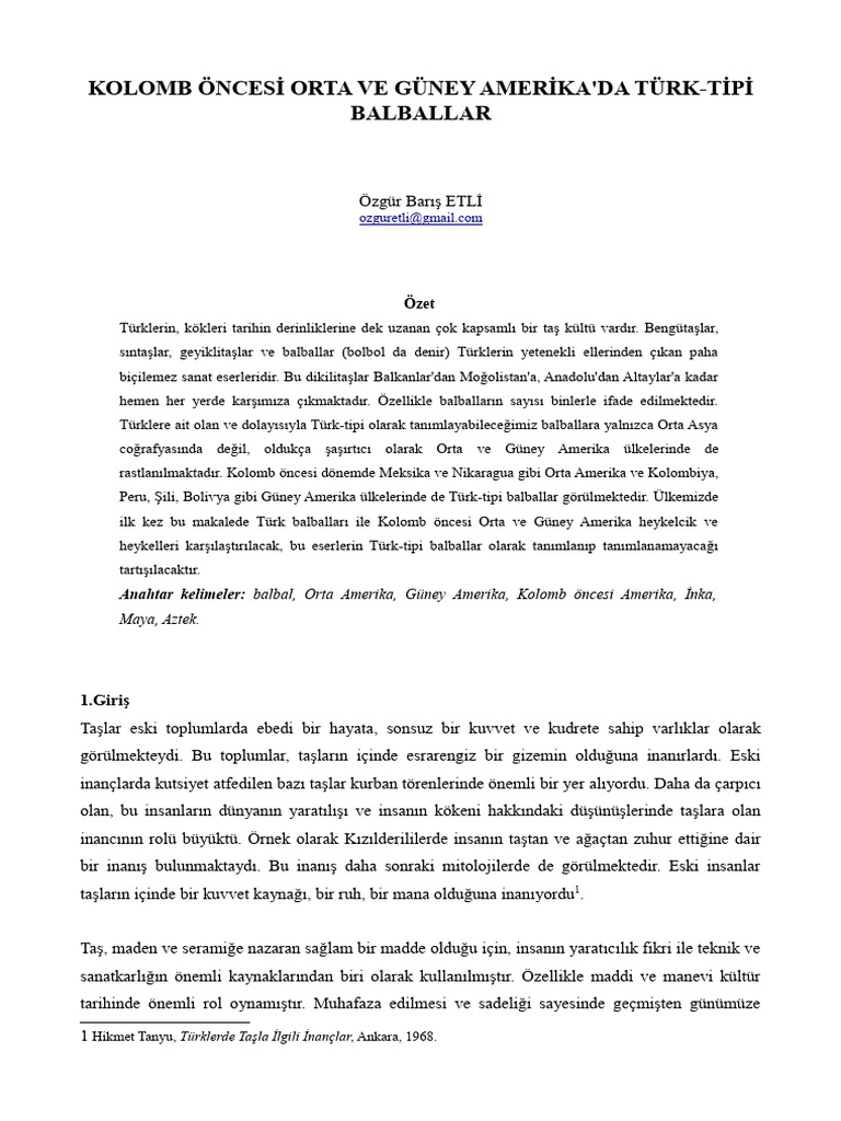 Kolomb Oncesi Orta Ve Guney Amerikada Tu | PDF