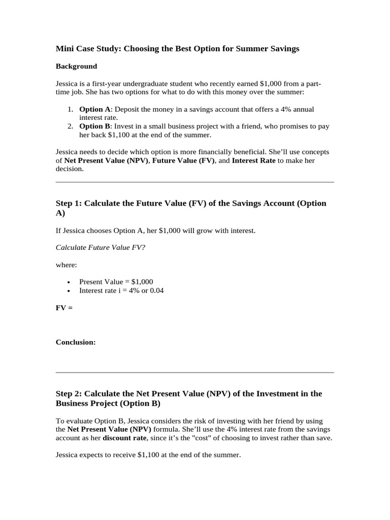 Practice Exercise - NPV and FV - Student Version | PDF