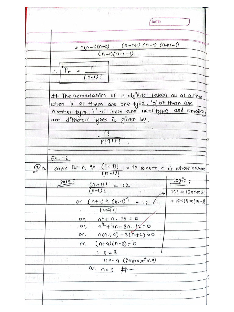 Math TT - Permutations and Combinations | PDF