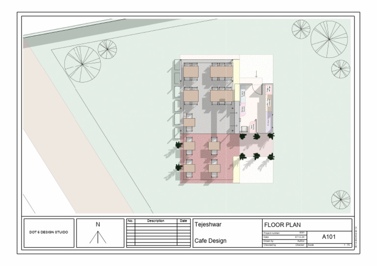 Cafe Floor Plan Layout with Dimensions | PDF