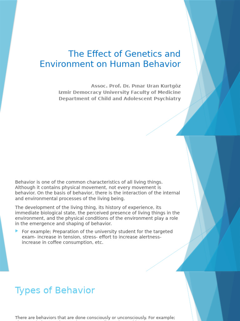 Genetics and Environment's Impact on Behavior | PDF | Neuroplasticity ...