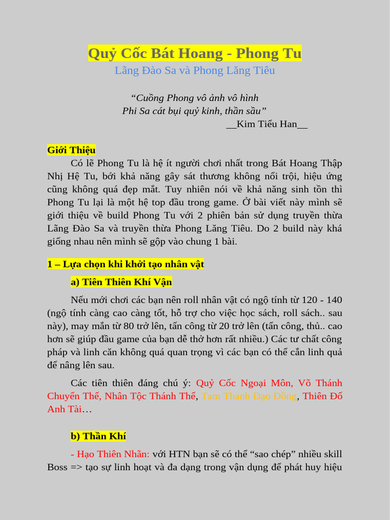 Phong Tu - QCBH | PDF