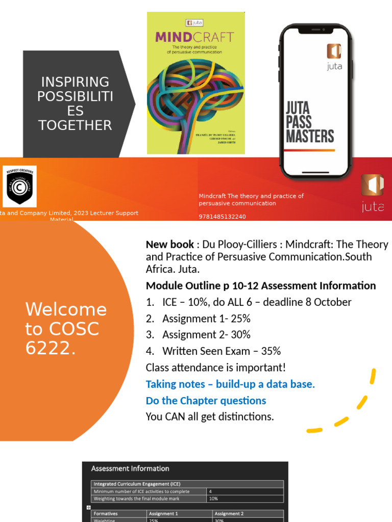 Cosc 6222 Lu 1 Slides 2024 Updated 25 July 2024 | PDF | Communication ...