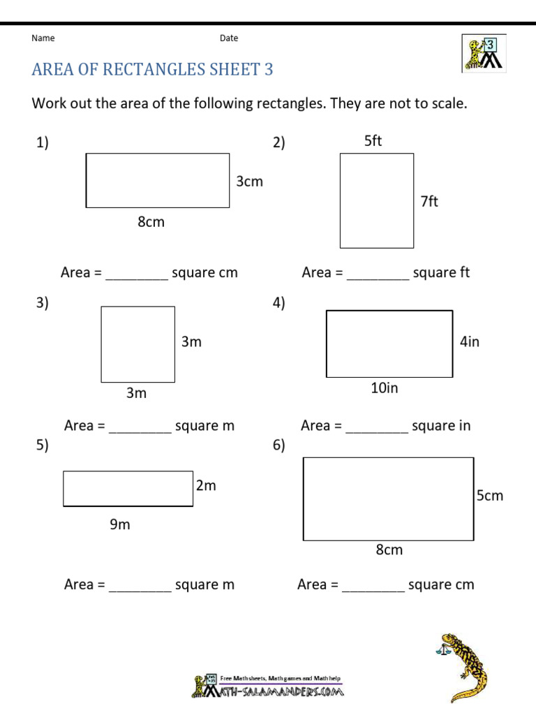 Area-Of-Rectangles-3 Student | PDF