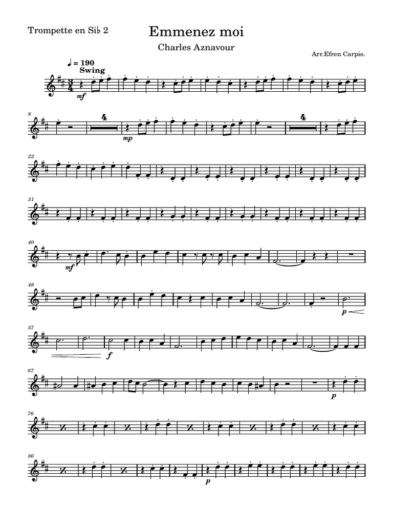 Emmenez Moi ECF-Trompette en Sib 2 | PDF