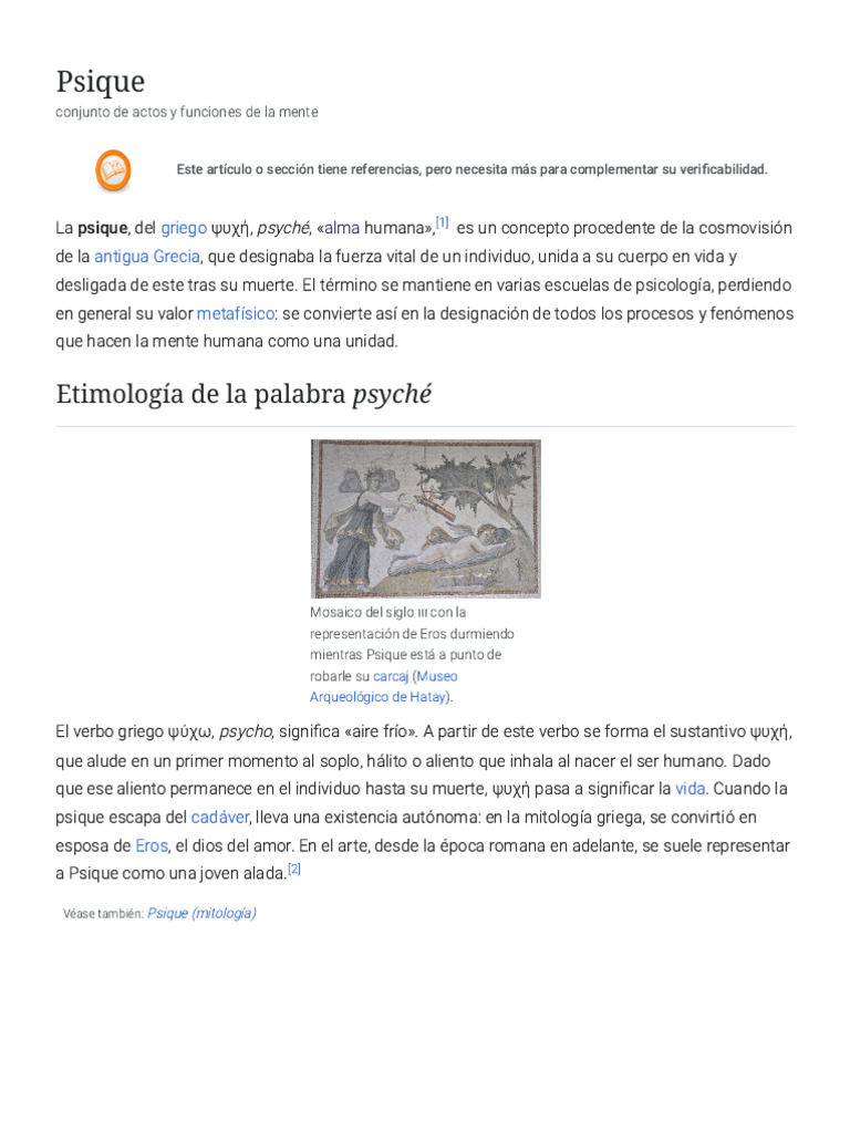 Concepto de Psique en Psicología | PDF | Psique (psicología) | Conciencia