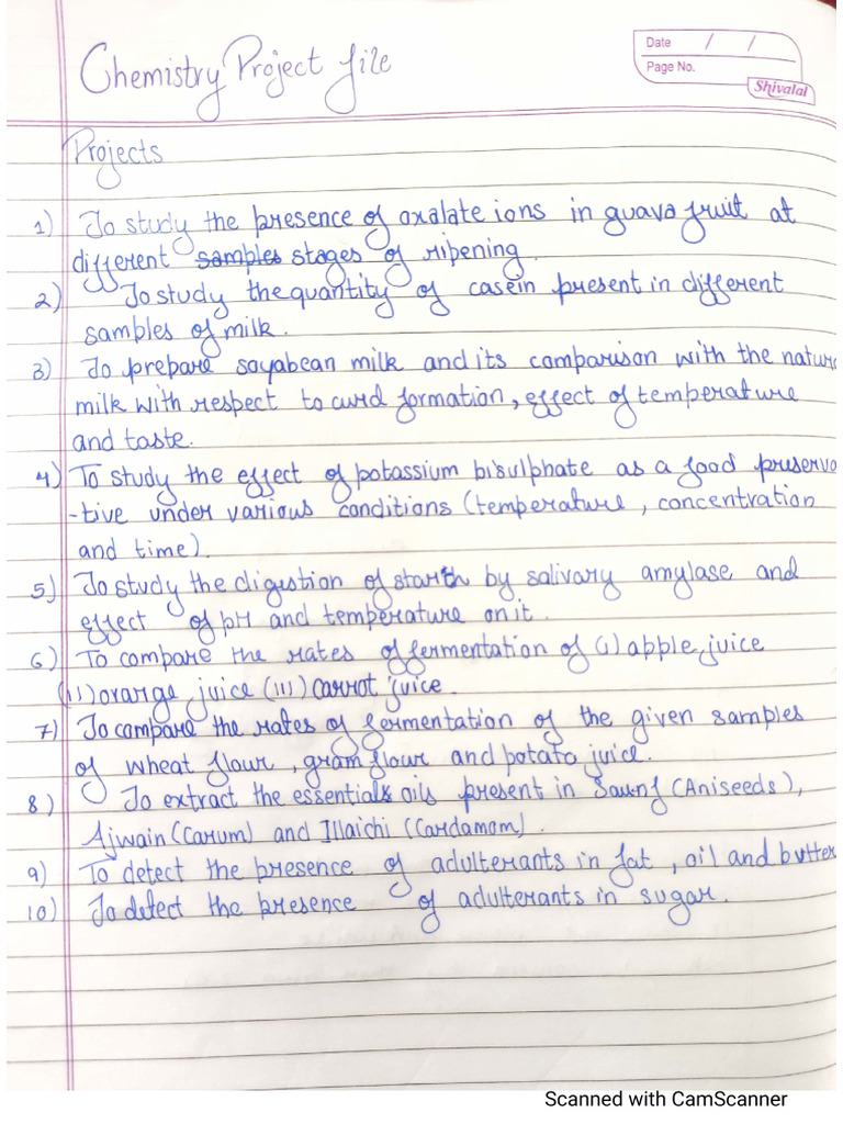 Chemistry Project File Work_1 | PDF