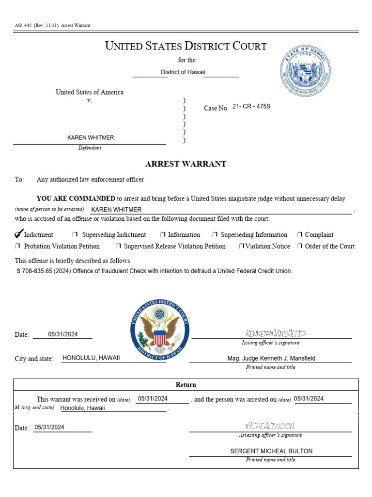 ARREST WARRANT_5_ | PDF | Arrest | Probation