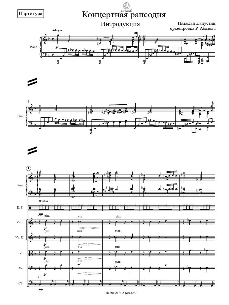 Kapustin - Concert Rhapsody. Op. 25 | PDF