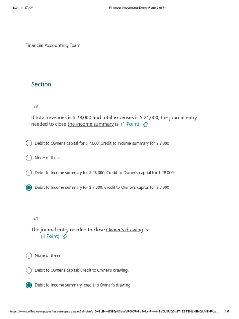 Financial Accounting Exam Guide | PDF | Debits And Credits | Financial ...