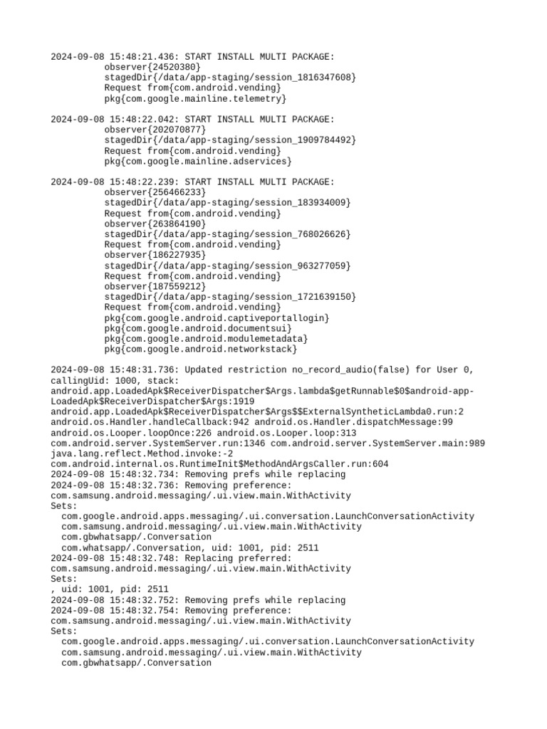 PM Debug Info | PDF | Android (Operating System) | Mobile Software
