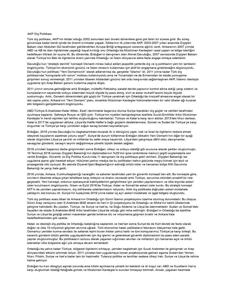 6.AKP Dış Politikası | PDF