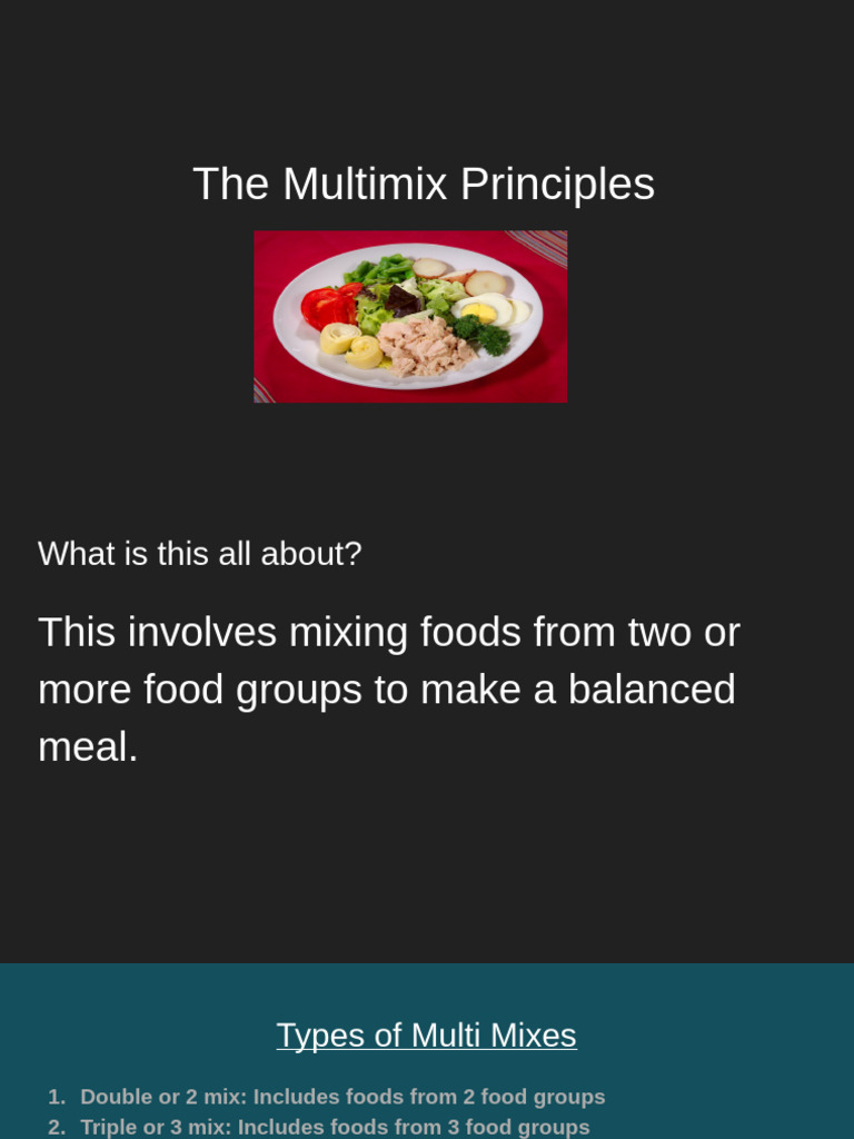 Multimix Meal Principles Guide | PDF